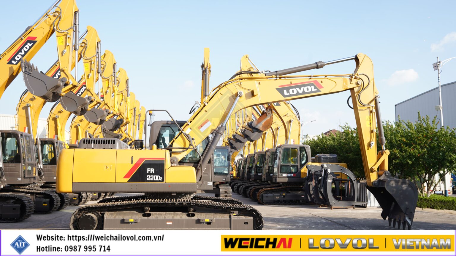 MÁY ĐÀO BÁNH XÍCH 1.0 KHỐI - WEICHAI LOVOL FR220D2 - LOVOL - THIẾT BỊ TỪ TẬP ĐOÀN WEICHAI